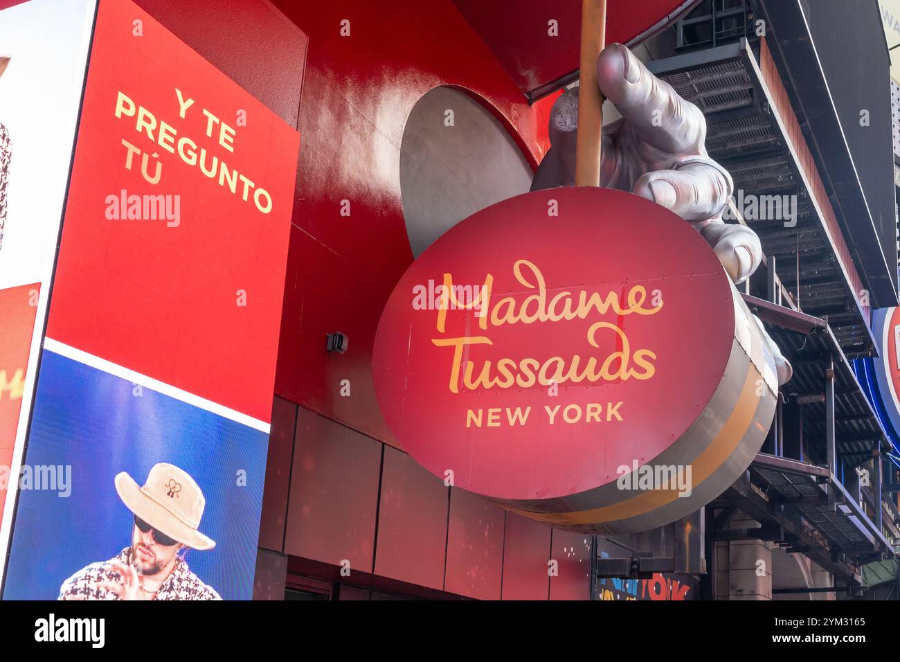 Madame Tussauds Wax Museum sign on the building located on 42nd Street ...