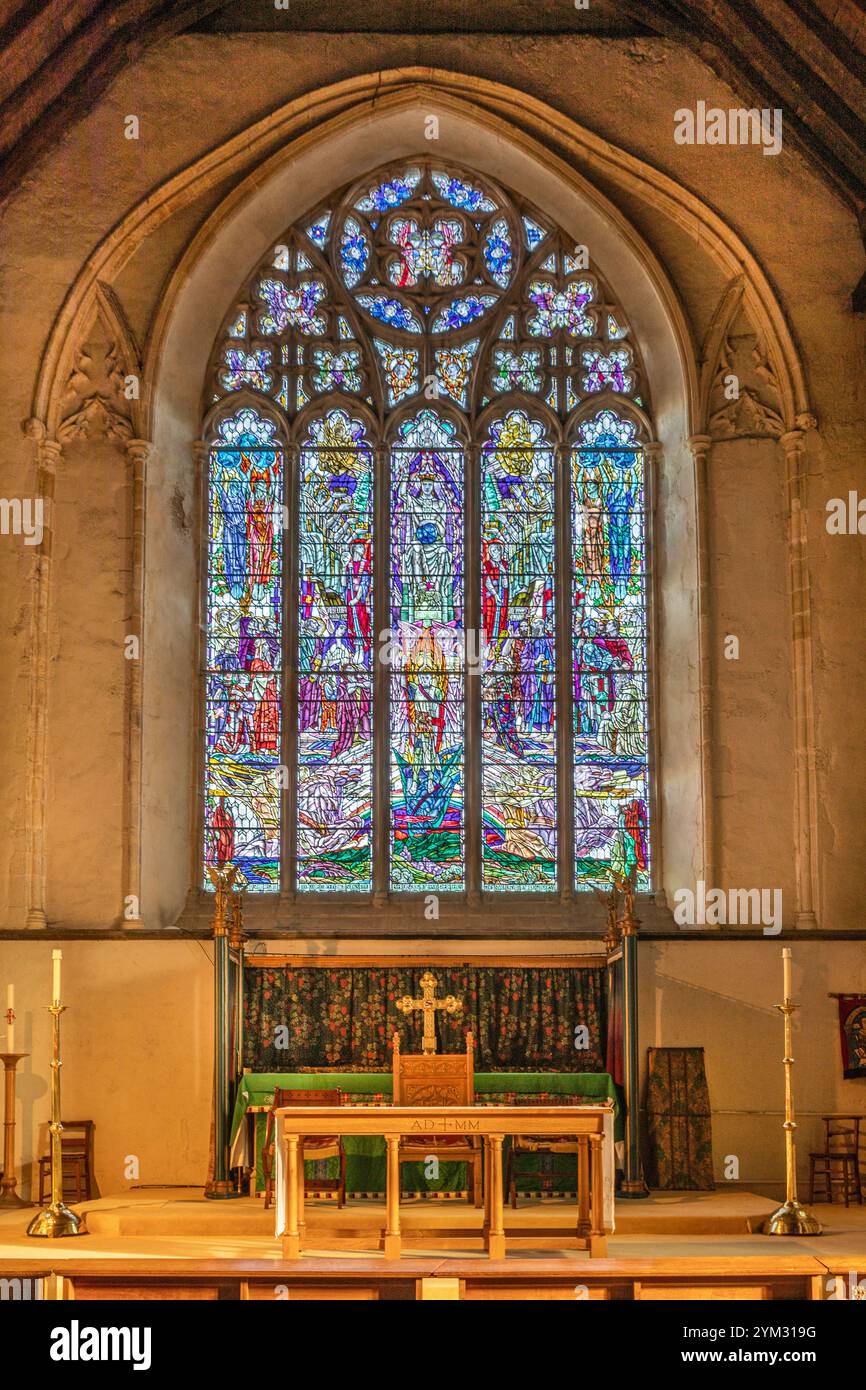 The Altar and windows of the Church of ‘St Thomas the Martyr’ in ...
