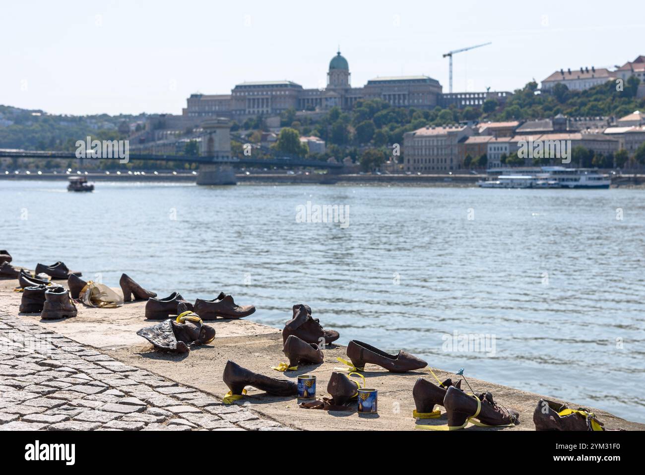 A section of the Shoes on the Danube Bank memorial to Jewish victims of ...