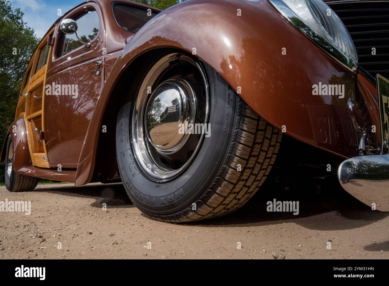 1939 Ford Woody station wagon built into a hot rod in the 1970s Stock ...