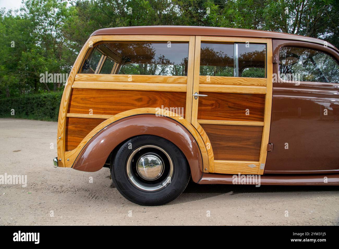 1939 Ford Woody station wagon built into a hot rod in the 1970s Stock ...