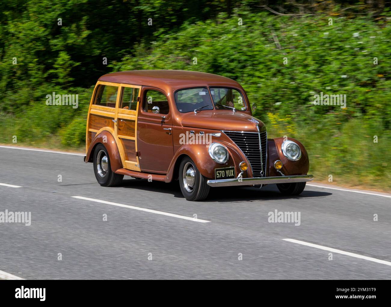 1939 Ford Woody station wagon built into a hot rod in the 1970s Stock ...