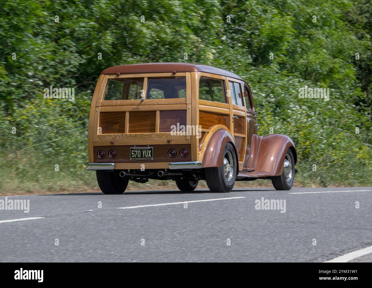 1939 Ford Woody station wagon built into a hot rod in the 1970s Stock ...