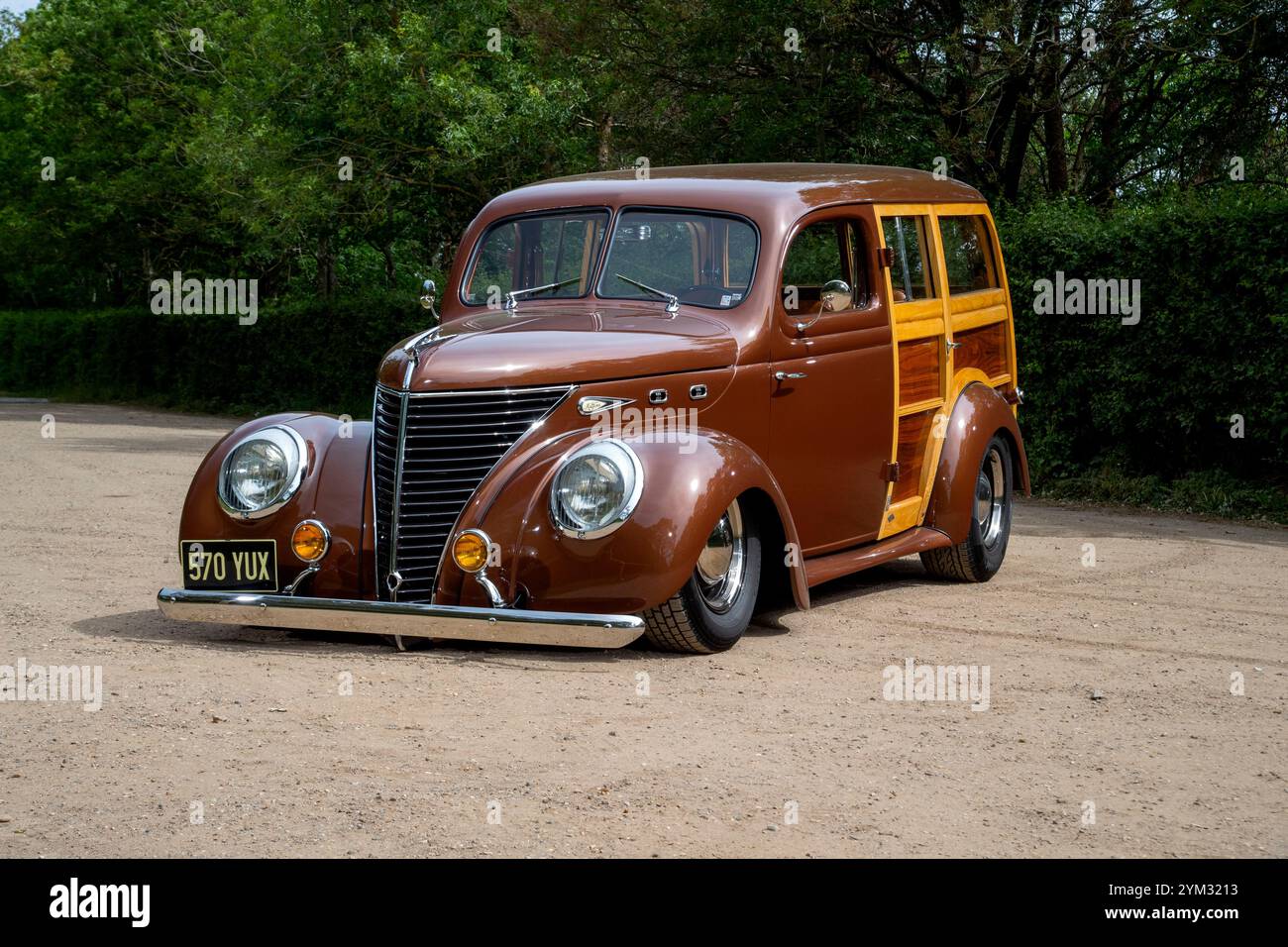 1939 Ford Woody station wagon built into a hot rod in the 1970s Stock ...