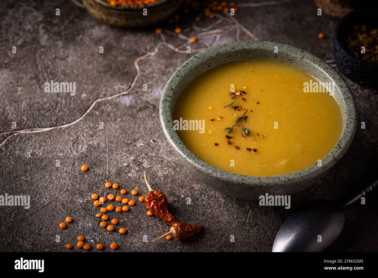 Healthy vegan lentil cream hi-res stock photography and images - Alamy