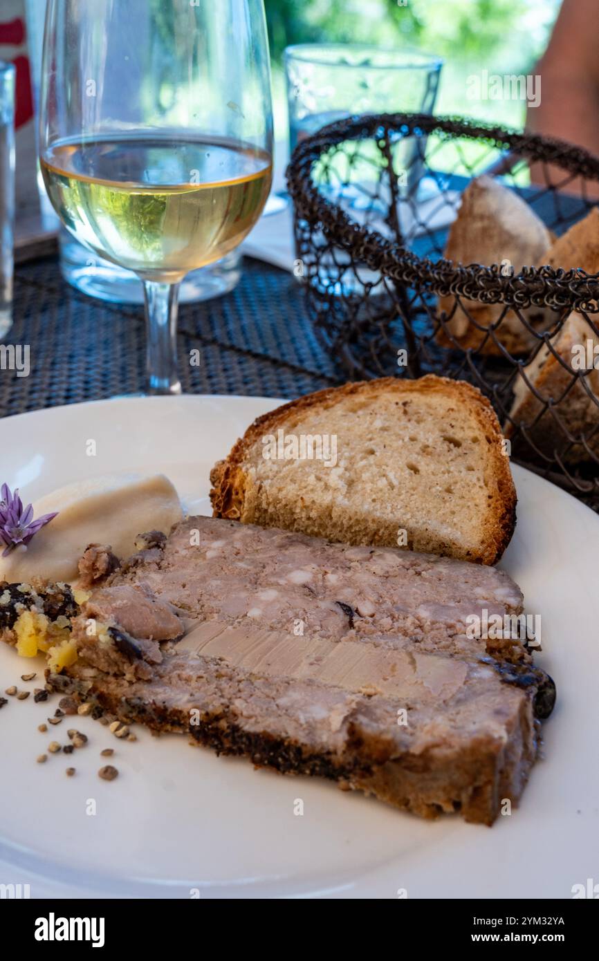 Terrine foie gras fat liver specialty food product made of liver of a duck or goose fattened by ...
