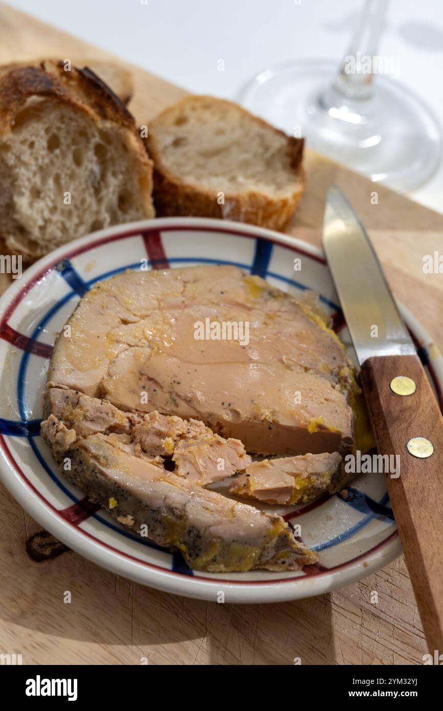Starter dish Foie gras fat liver specialty food product made of liver of a duck or goose ...