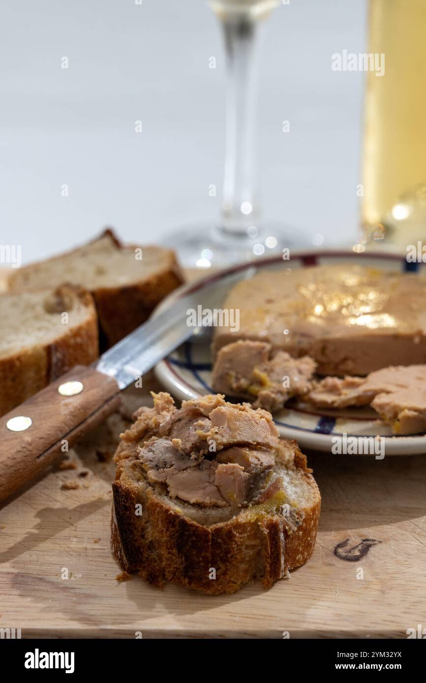 Starter dish Foie gras fat liver specialty food product made of liver of a duck or goose ...