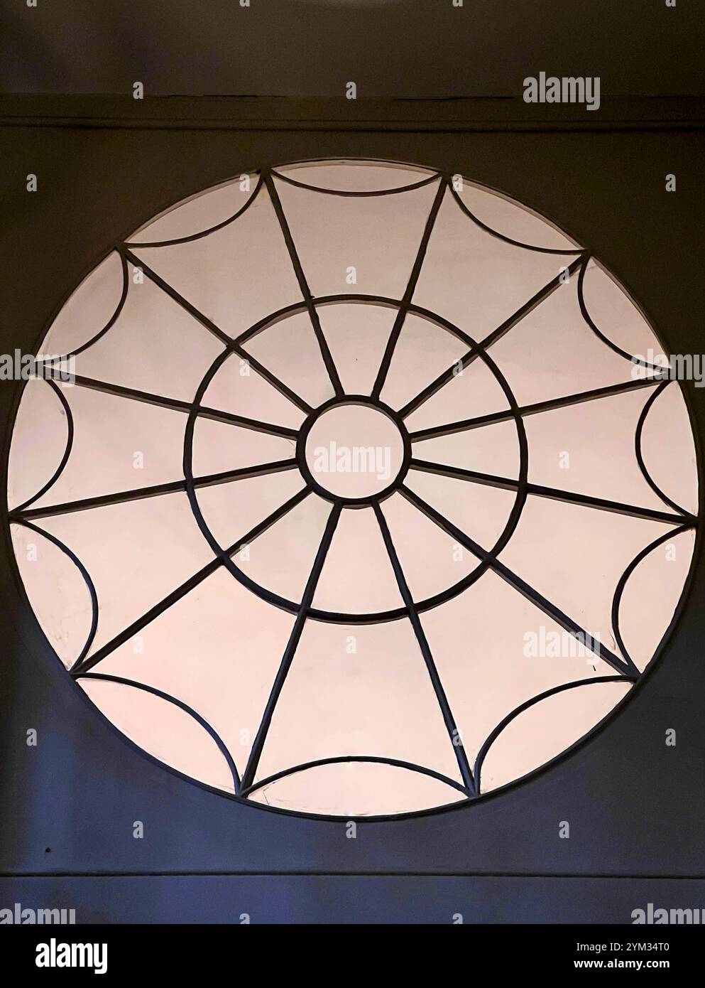 Interior round glass window Stock Photo - Alamy