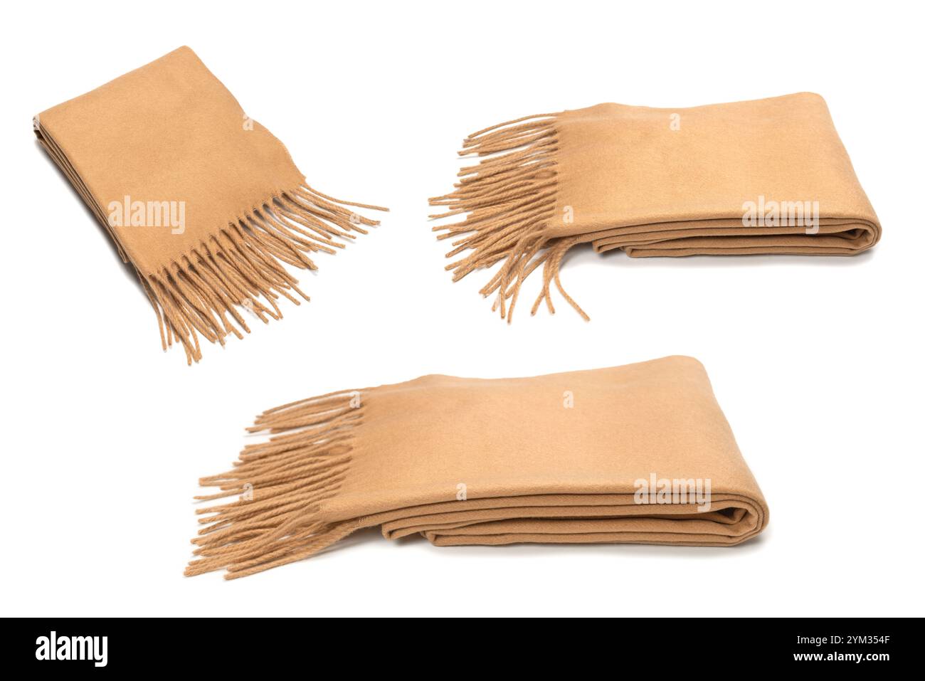 Winter wool scarf brown Cut Out Stock Images & Pictures - Alamy