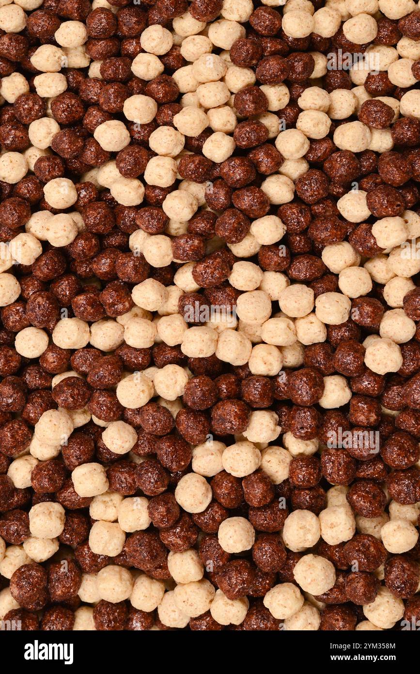 Chocolate corn flakes as a background Stock Photo - Alamy