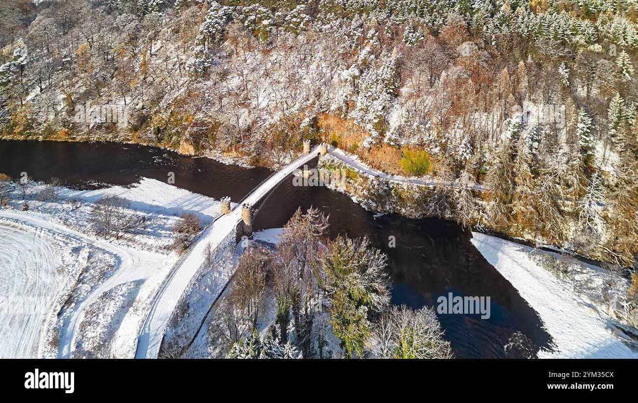 Old Craigellachie Bridge Aberlour Scotland over the River Spey and ...