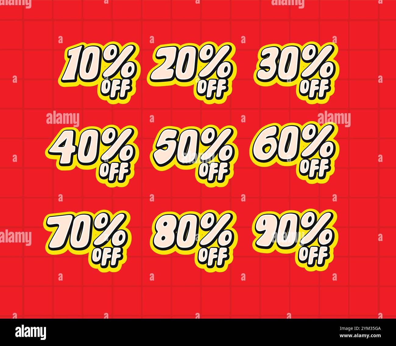 Discount Sticker Label Set Stock Vector Image & Art - Alamy