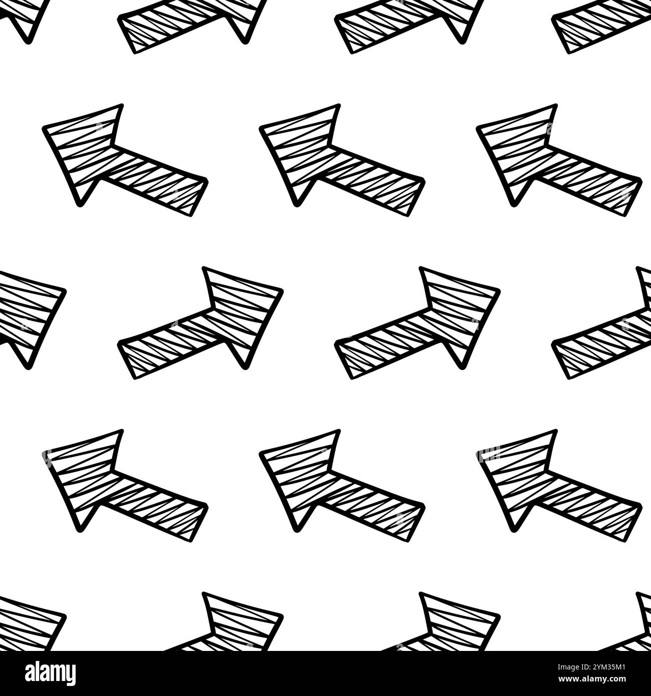 Scrapbook Arrows Seamless Pattern Cute Background Stock Vector Image ...