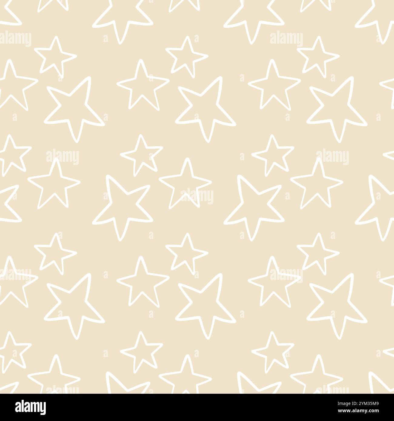 Scrapbook Stars Seamless Pattern Cute Background Stock Vector Image ...