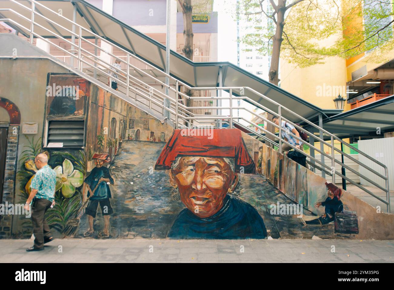 Singapore - August 28,2023 : Detective Conan in Chinatown Mural in ...