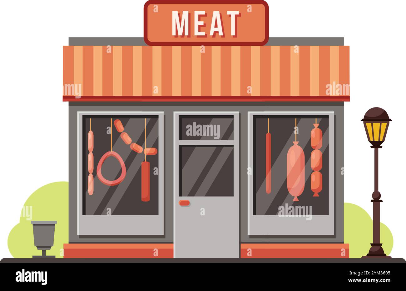 The window of a butcher Stock Vector Images - Alamy