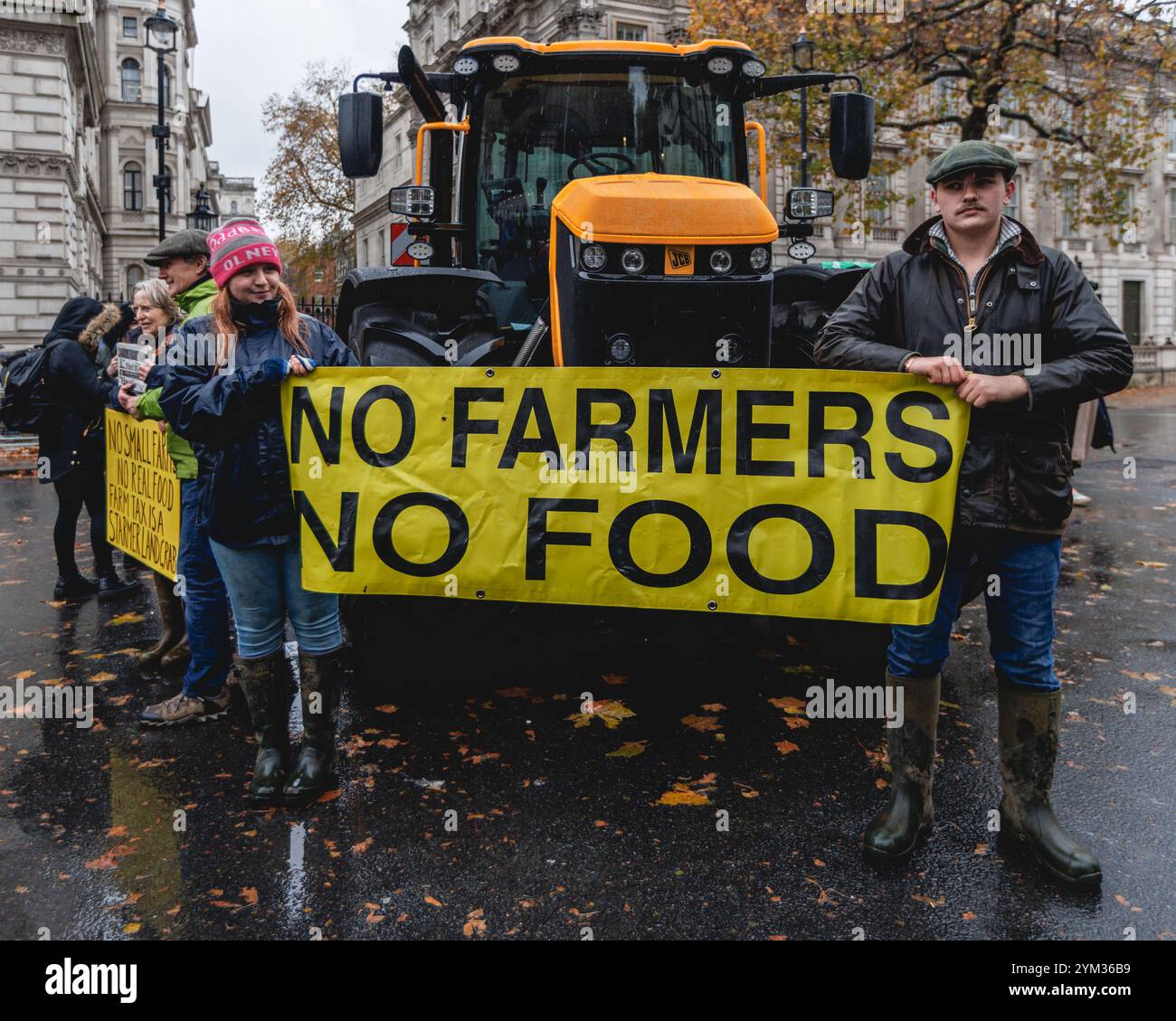 Farmers at the march in London against the new inheritance tax plans ...