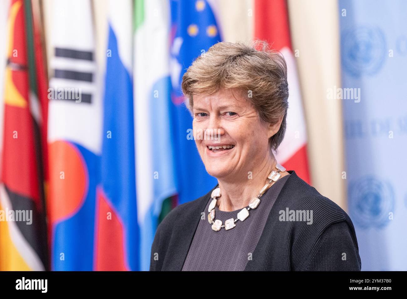 New York, USA. 20th Nov, 2024. Ambassador Barbara Woodward of United ...