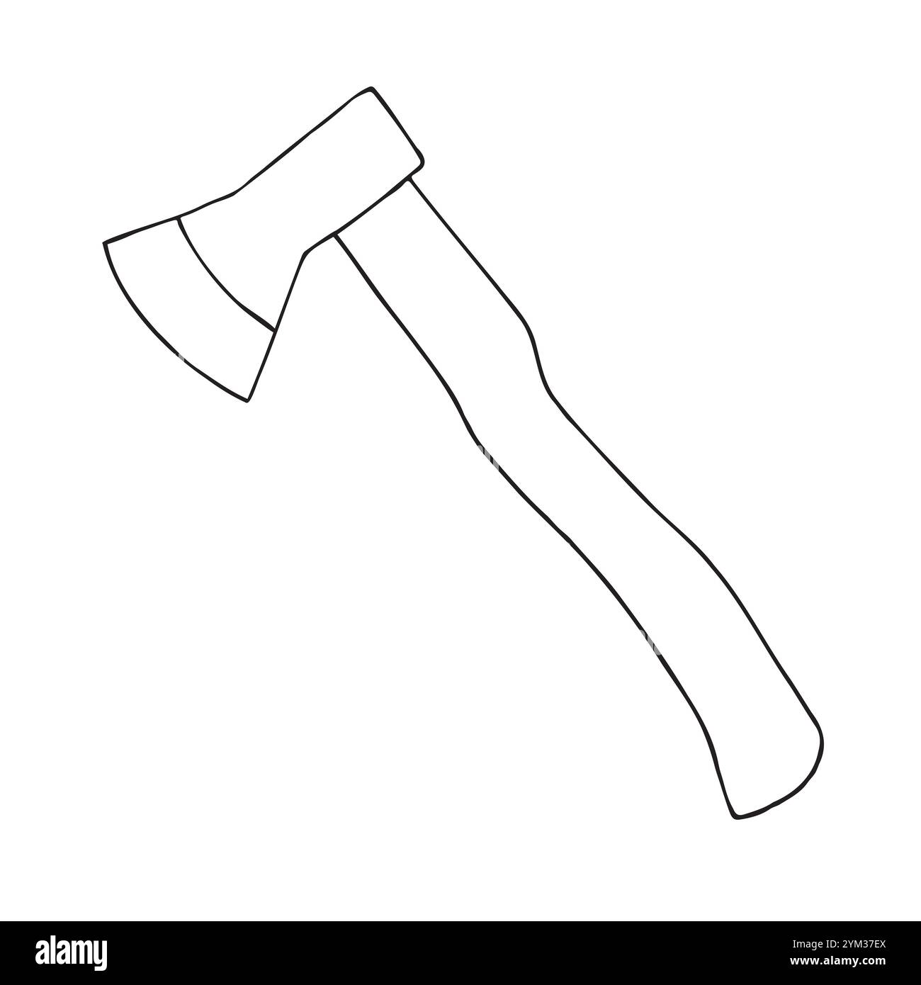 Vector hand drawn sketch doodle outline axe isolated on white ...