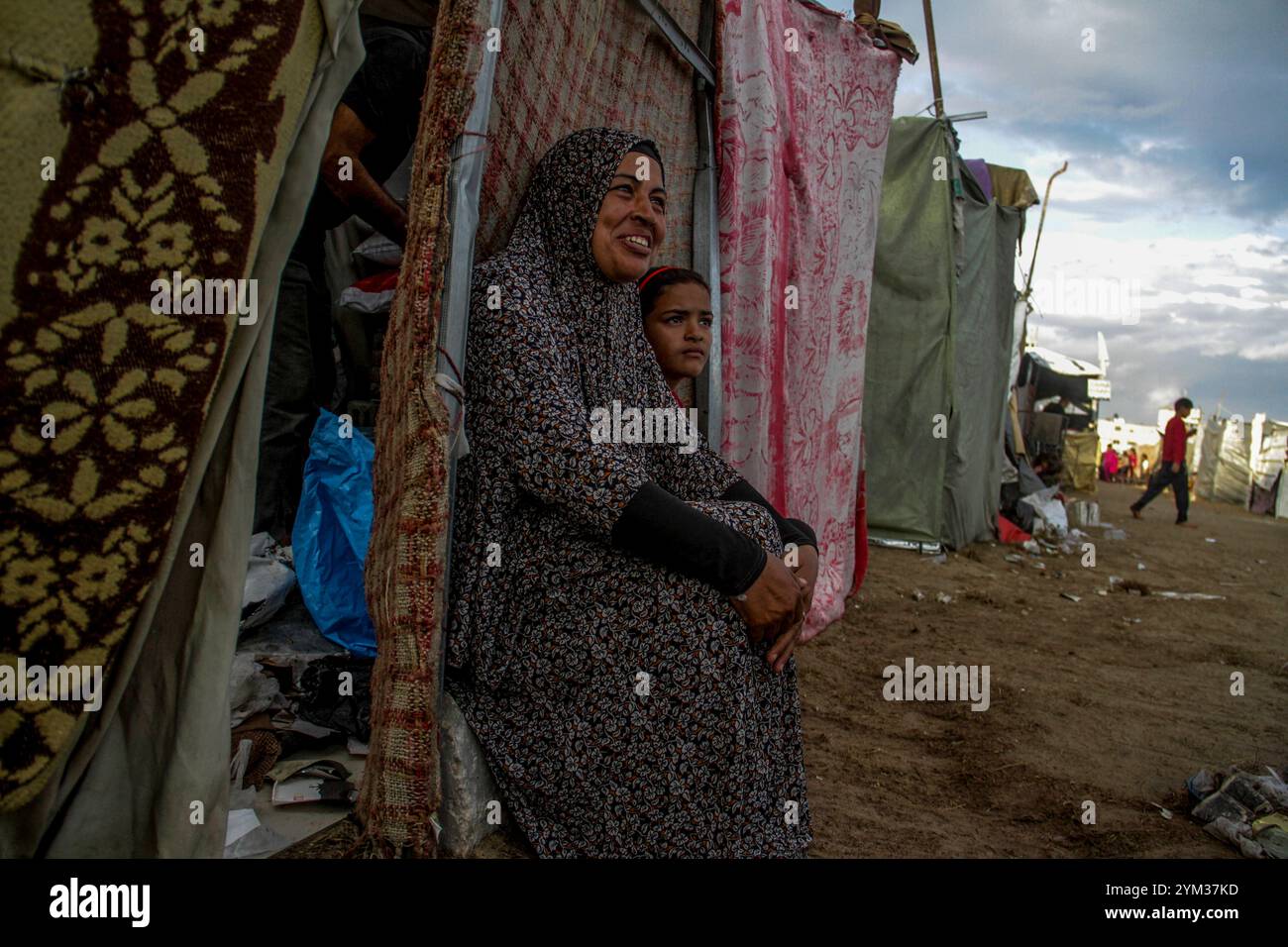 Middle East news. War Displaced Palestinians, including children ...
