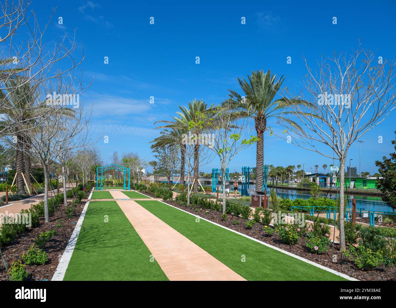 Riverfront Park alongside the Halifax River, Daytona Beach, Florida ...