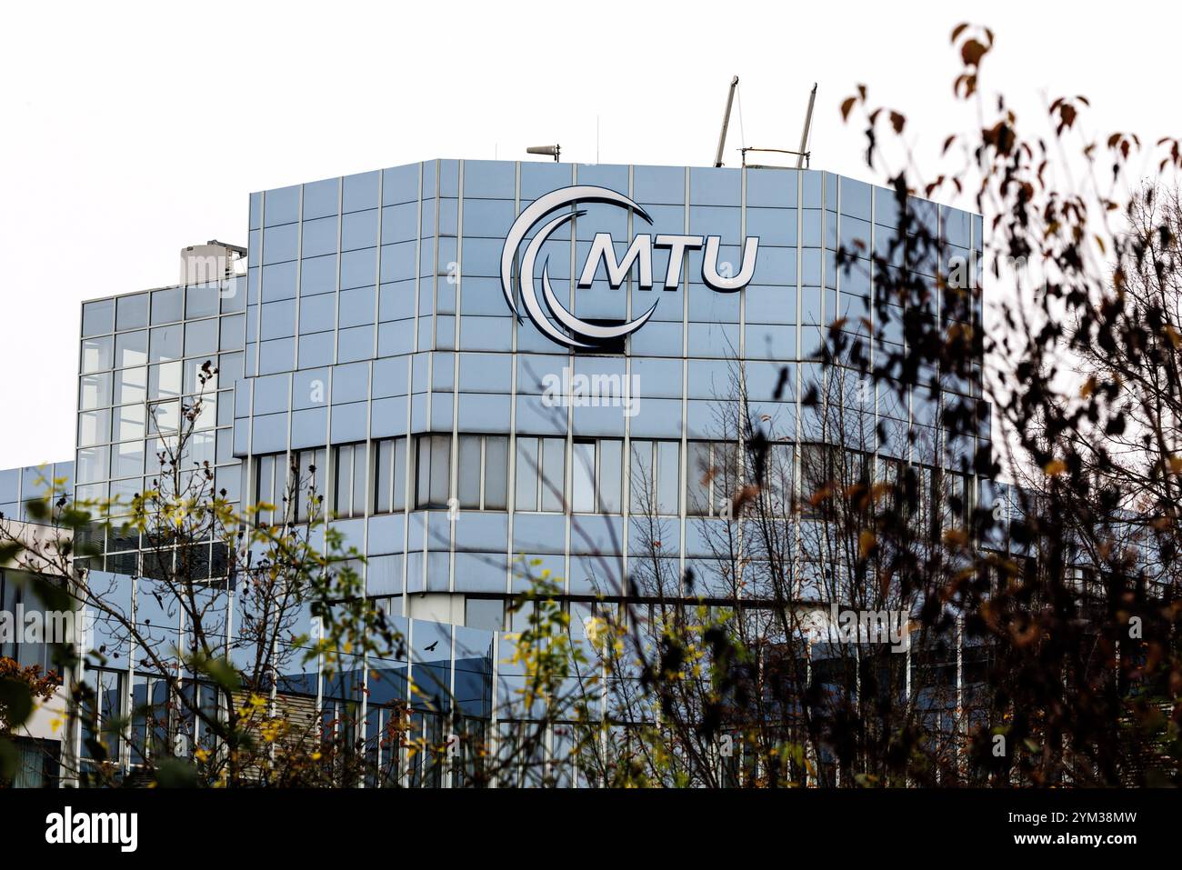Munich, Germany. 10th Nov, 2024. Logo of MTU Aero Engines AG at its ...
