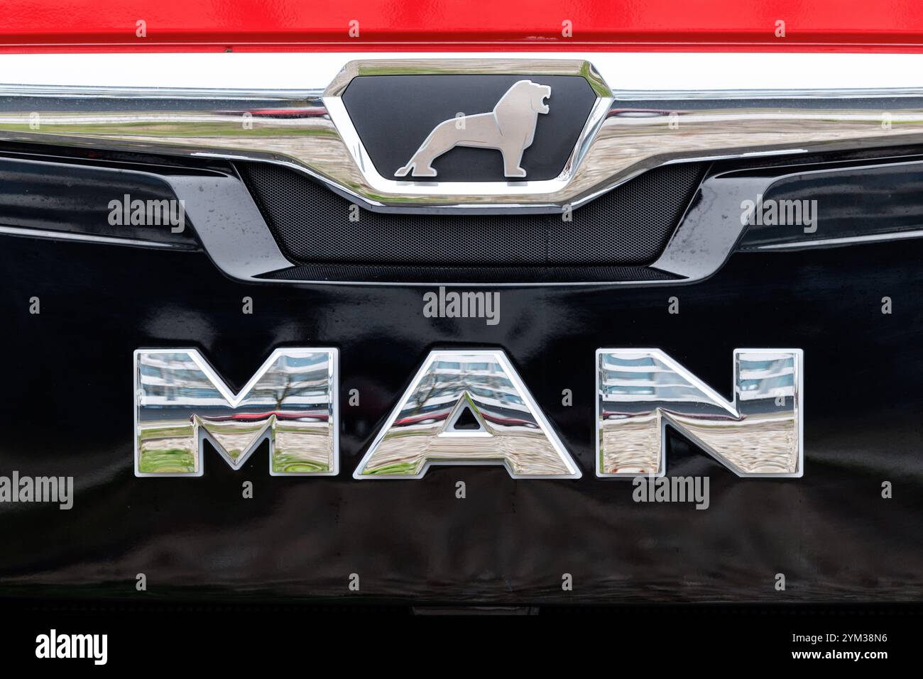 Munich, Germany. 10th Nov, 2024. Logo of MAN Truck & Bus SE on a truck ...