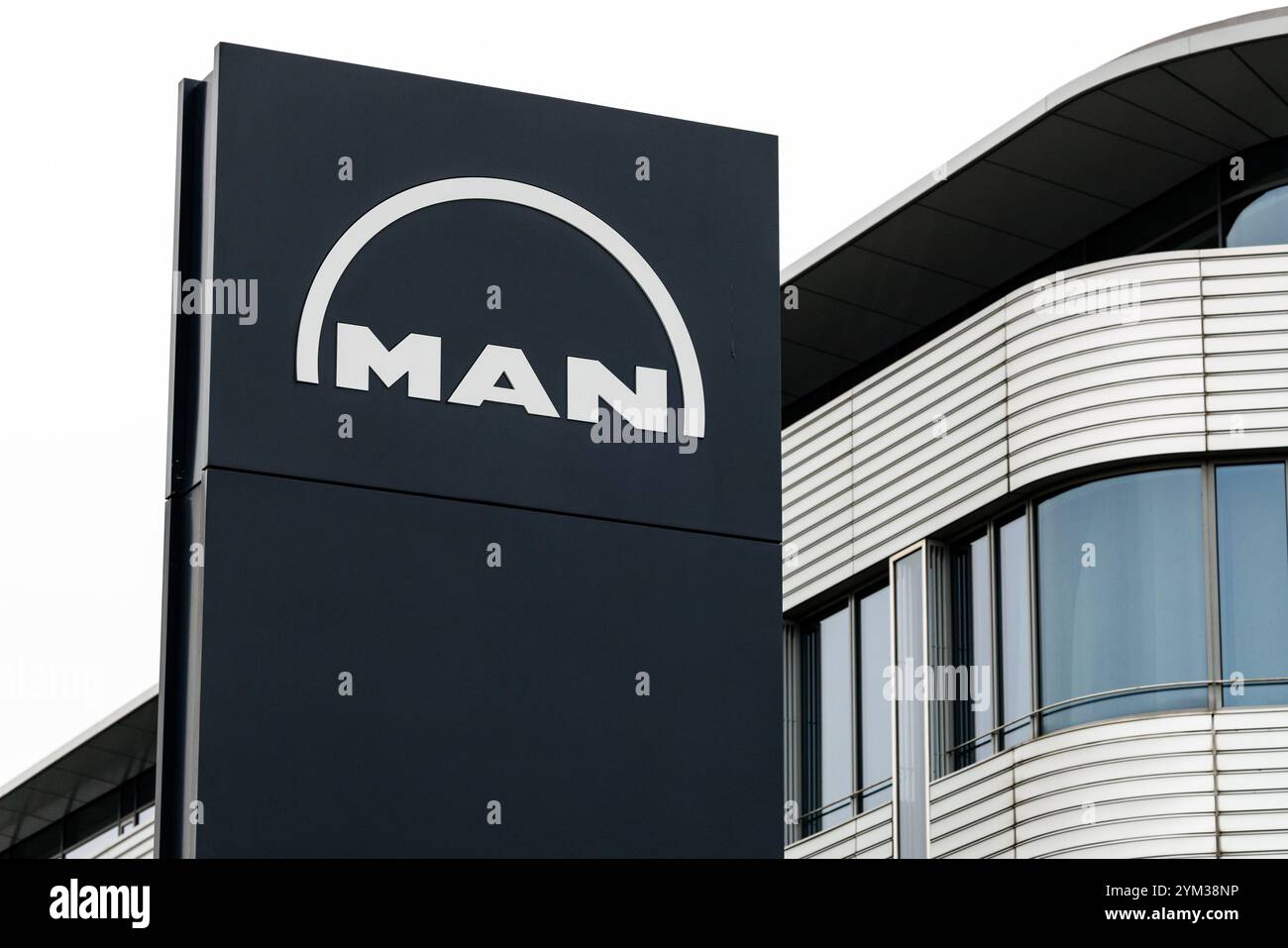 Munich, Germany. 10th Nov, 2024. Logo of MAN Truck & Bus SE at the ...