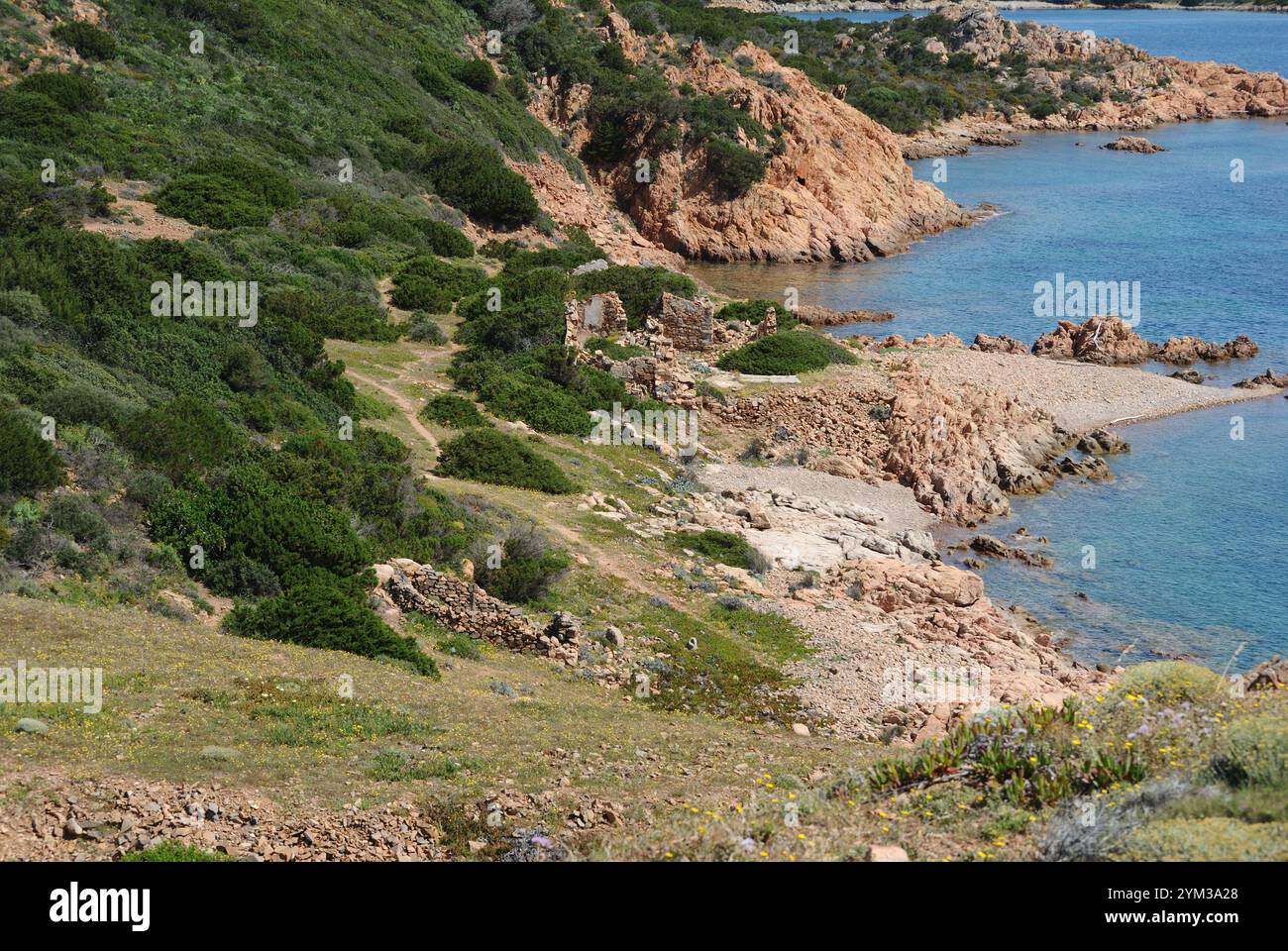 The coast of Punta Rossa Stock Photo - Alamy