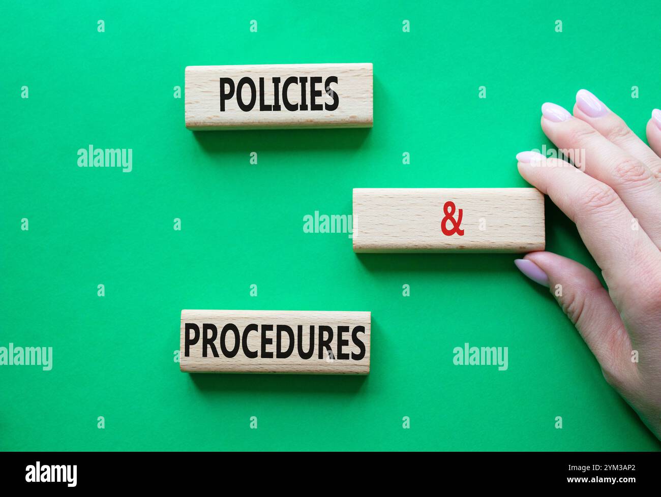 Policies and Procedures symbol. Concept words Policies and Procedures on wooden blocks ...
