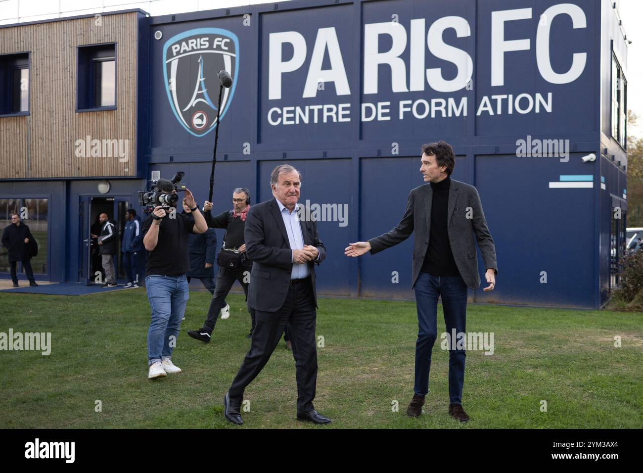 Paris FC's president Pierre Ferracci and representative of the Agache ...