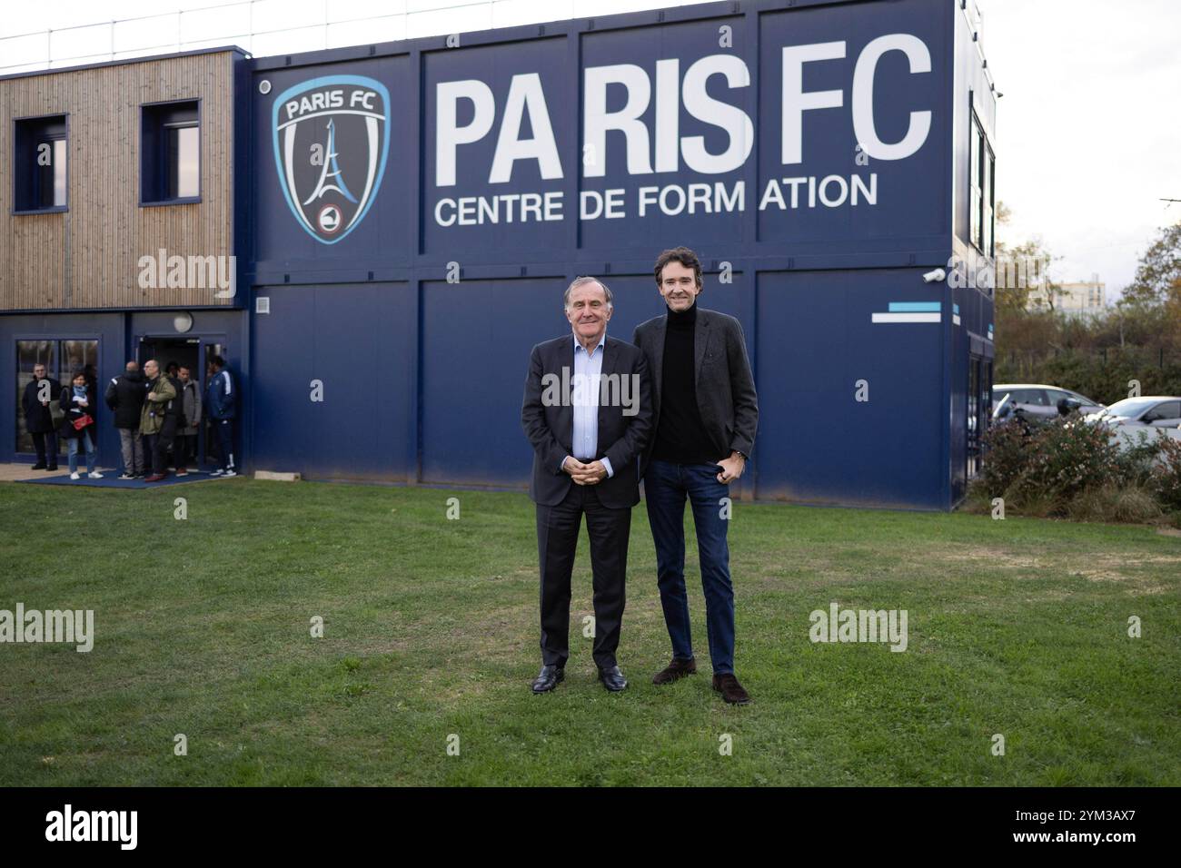 Paris FC's president Pierre Ferracci and representative of the Agache ...