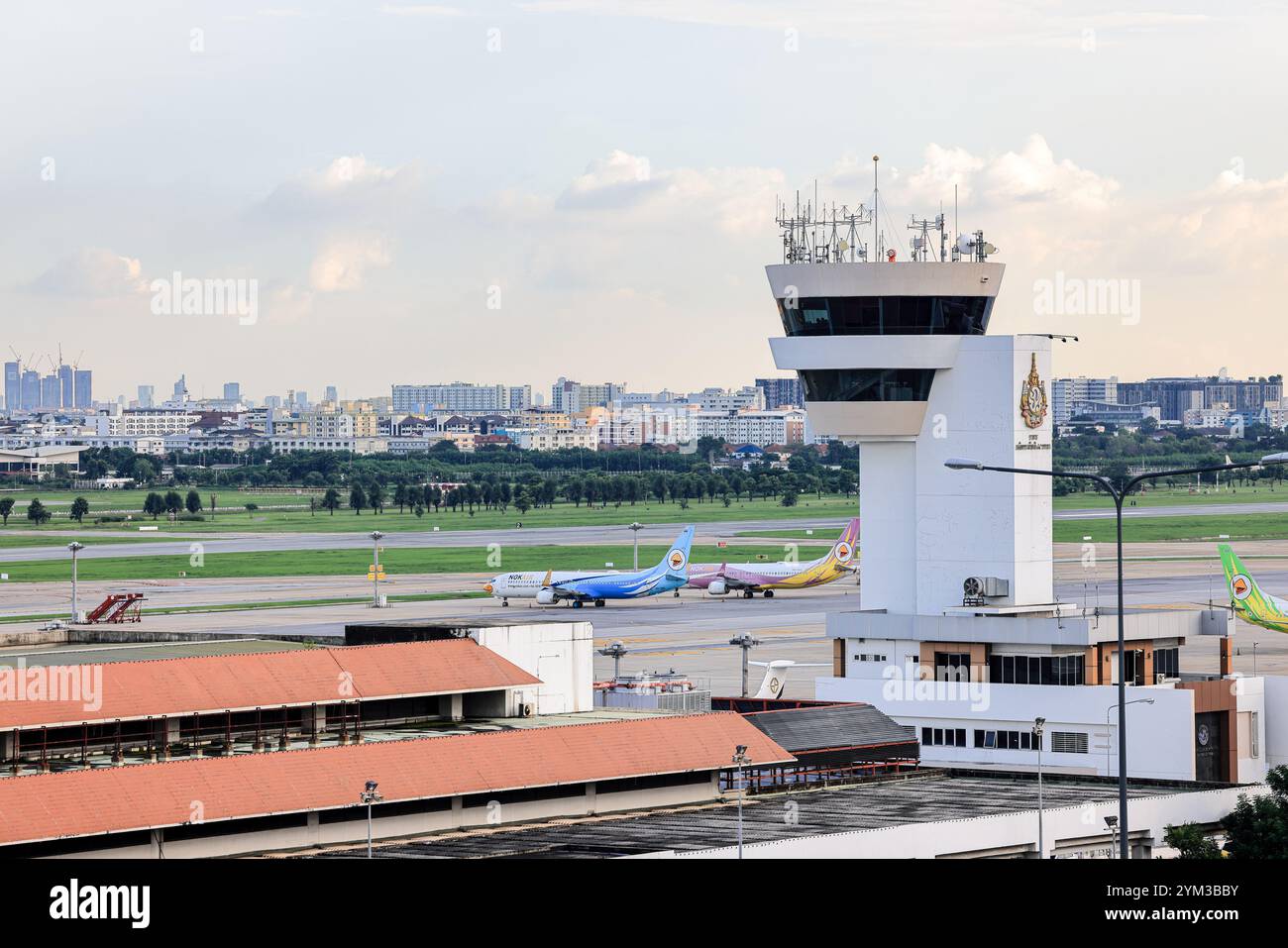 Air traffic control tower at international airport Stock Photo - Alamy