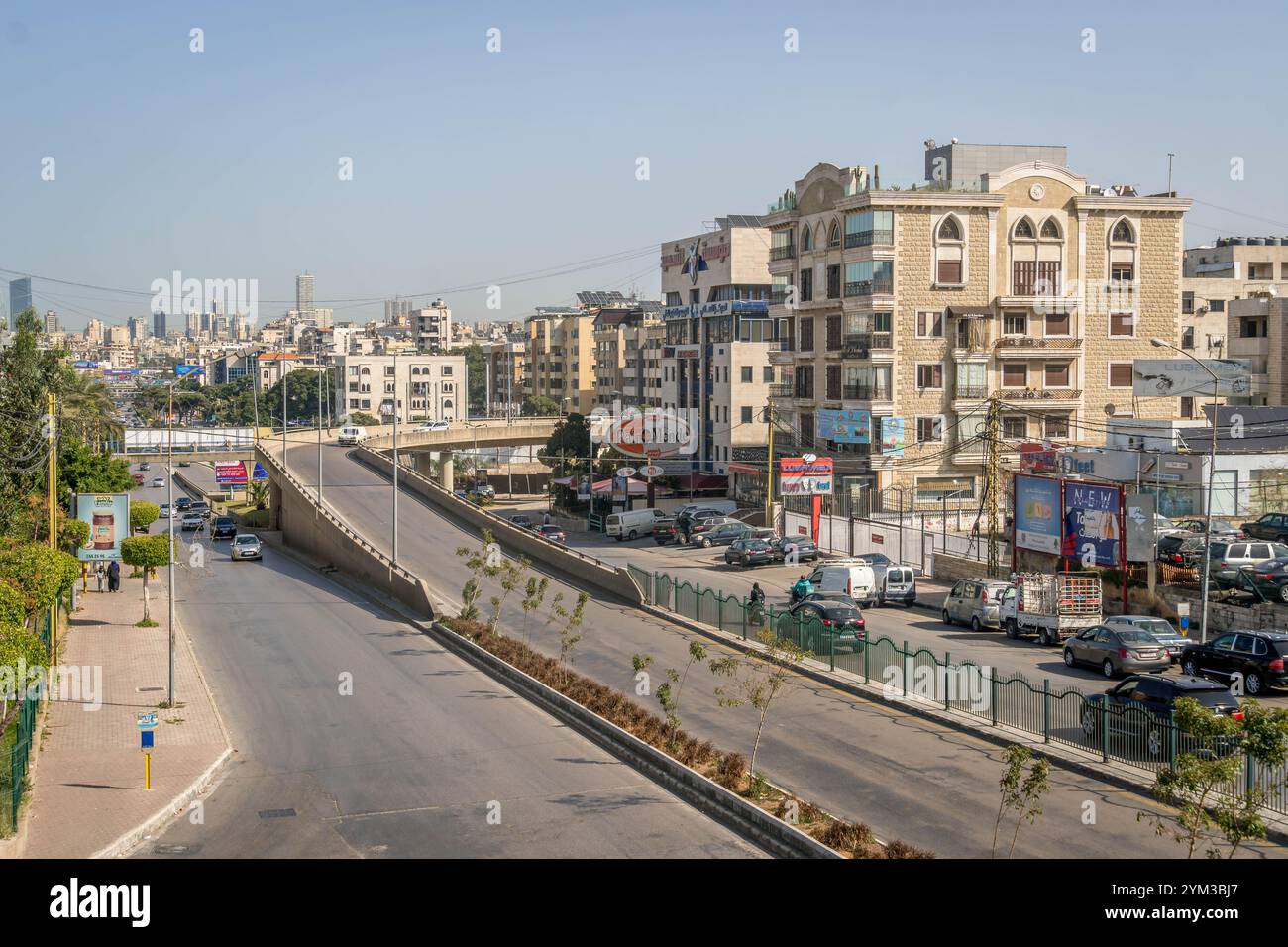 The traffic in Dahieh, a southern suburb of Beirut, Lebanon Stock Photo ...