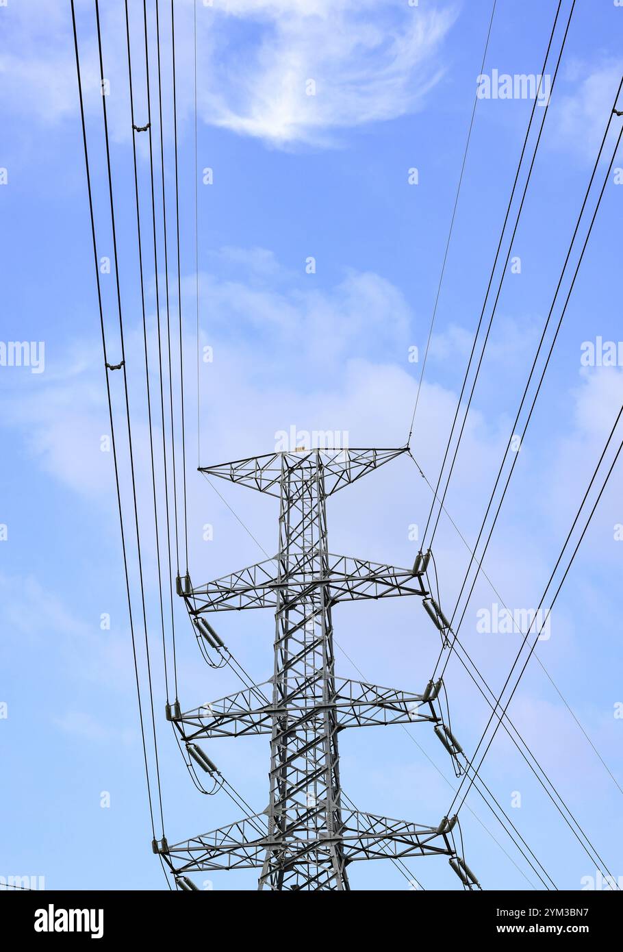 The electric pole, The electric post show with high voltage ...