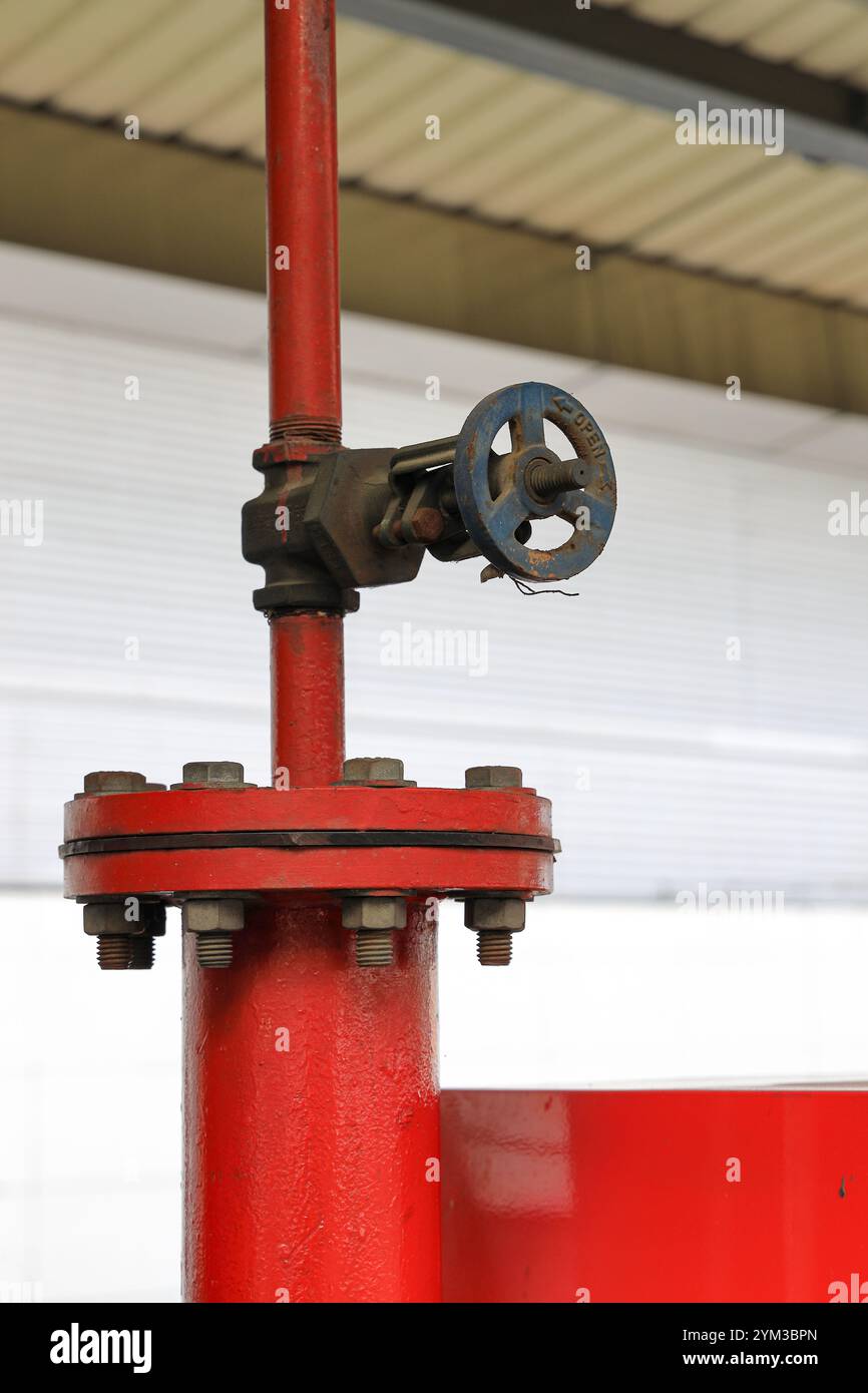 close up water valve for fire hydrant system, Outdoor main water on-off ...
