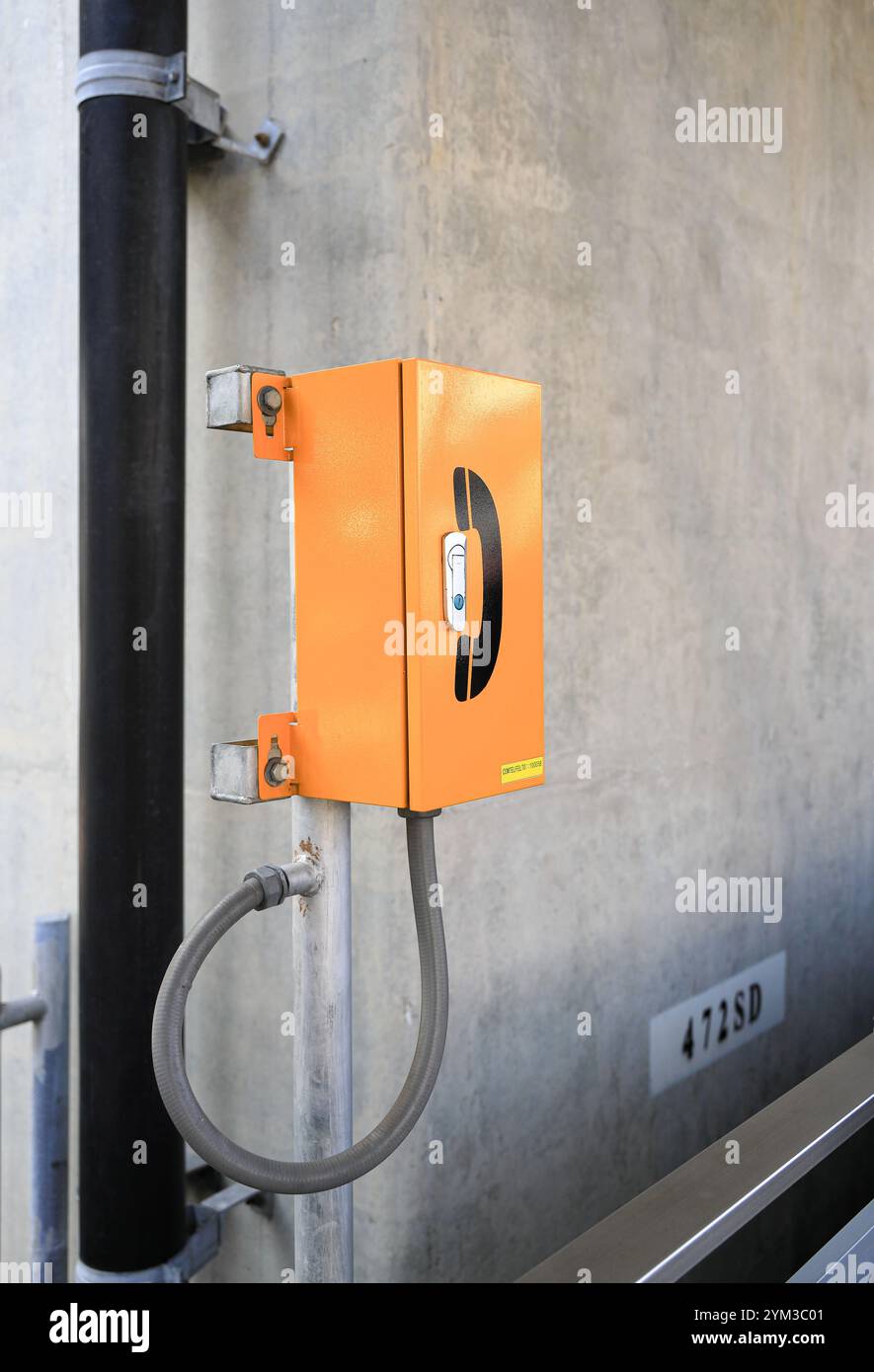 Emergency phones at the public transport hub or train Station Stock ...