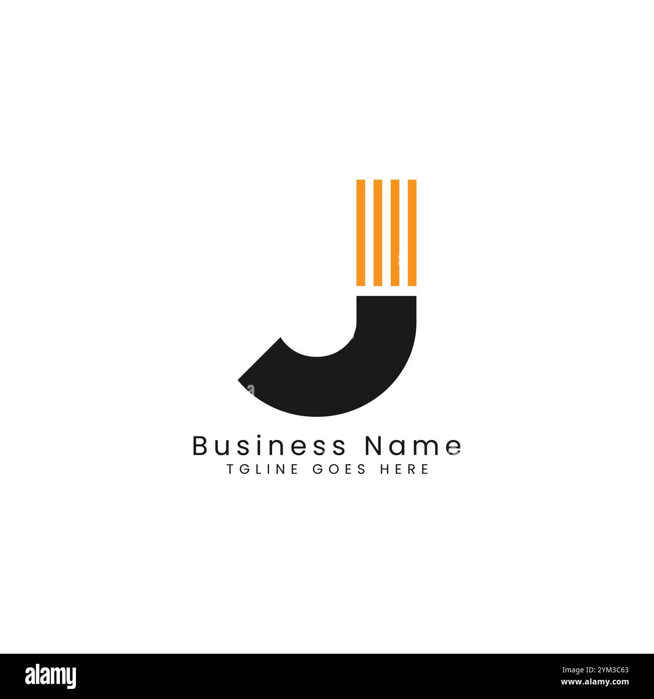 J Letter Stock Illustration with Geometric Lines Vector Logo. Alphabet ...