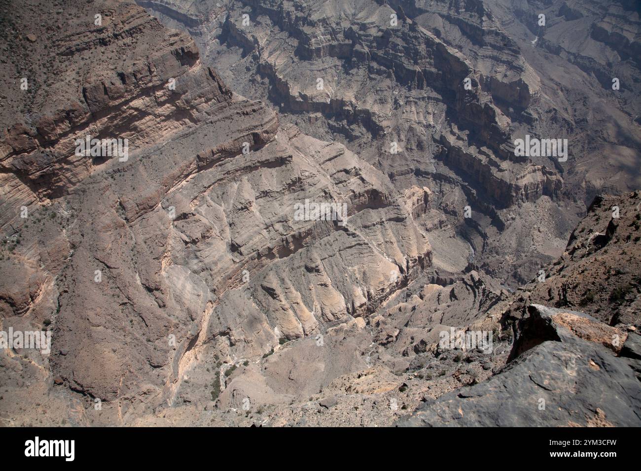 hajar mountains jabal shams wadi ghul grand canyon oman middle east ...