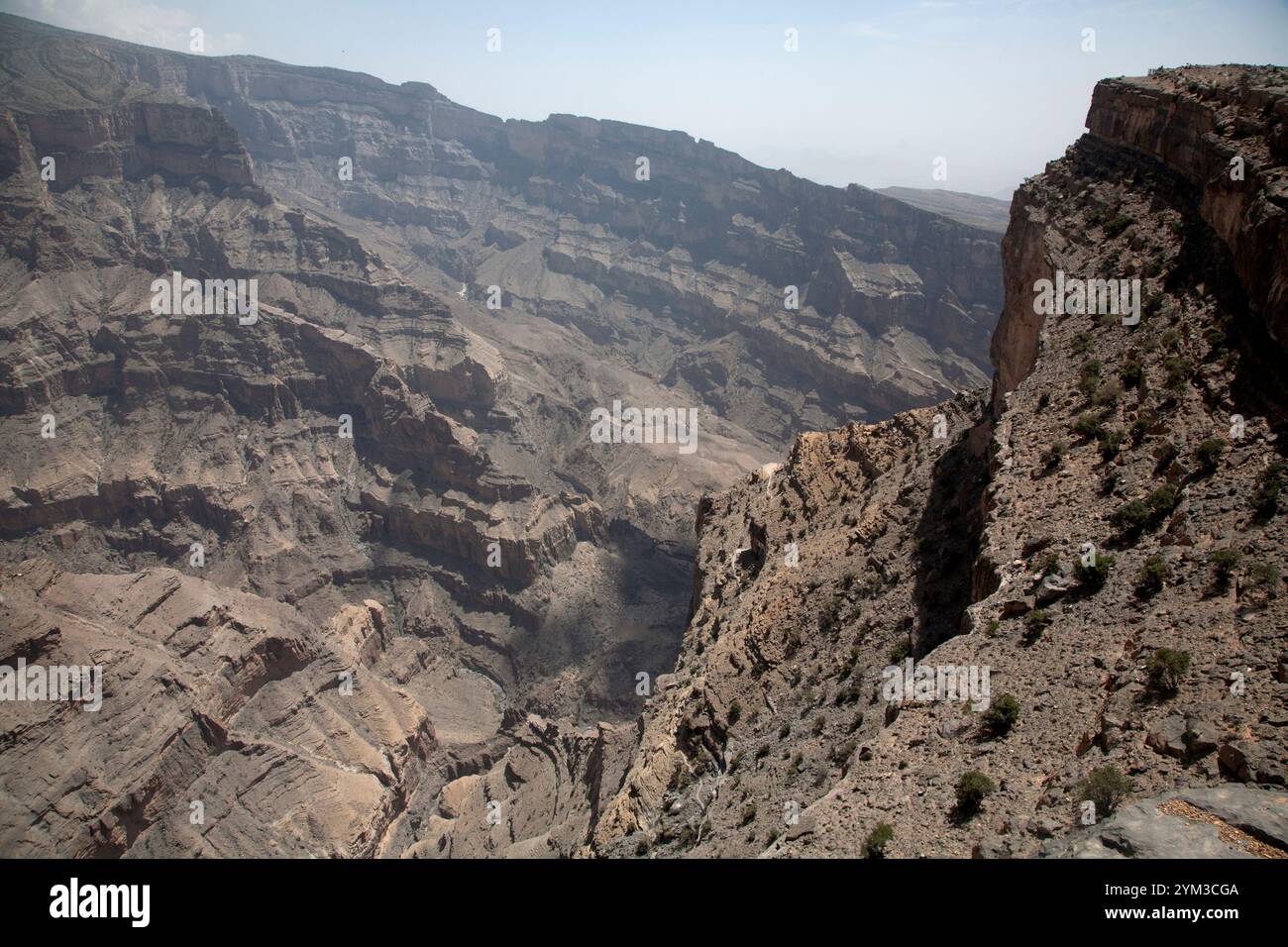 hajar mountains jabal shams wadi ghul grand canyon oman middle east ...