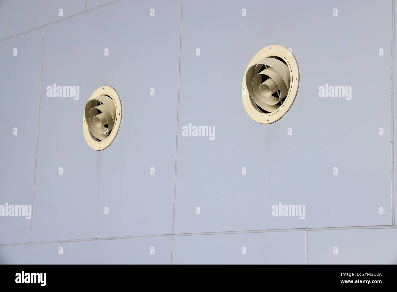 Modern air conditioning duct and ventilation port In a large building ...