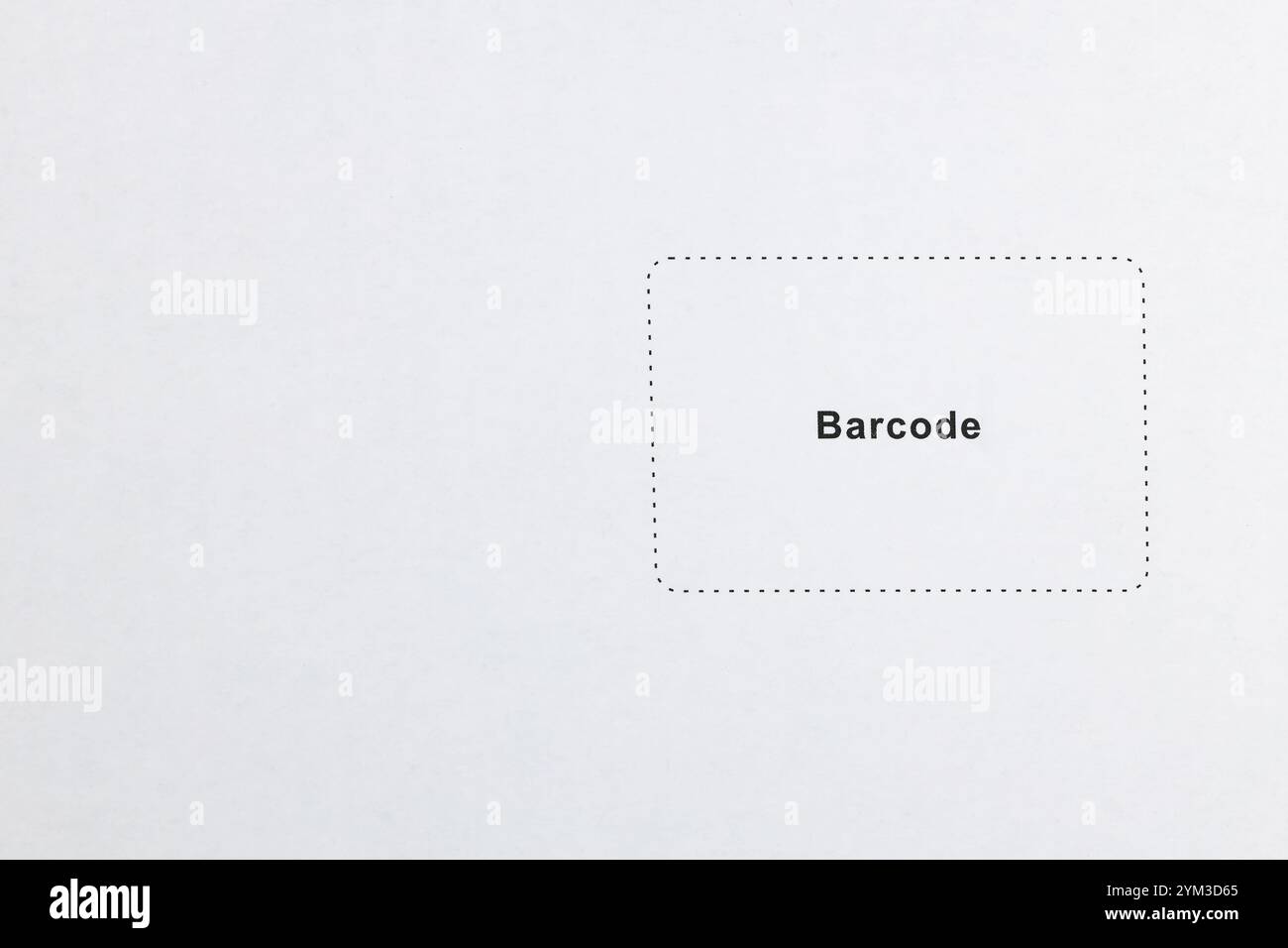 Barcode position frame on the parcel box Stock Photo - Alamy