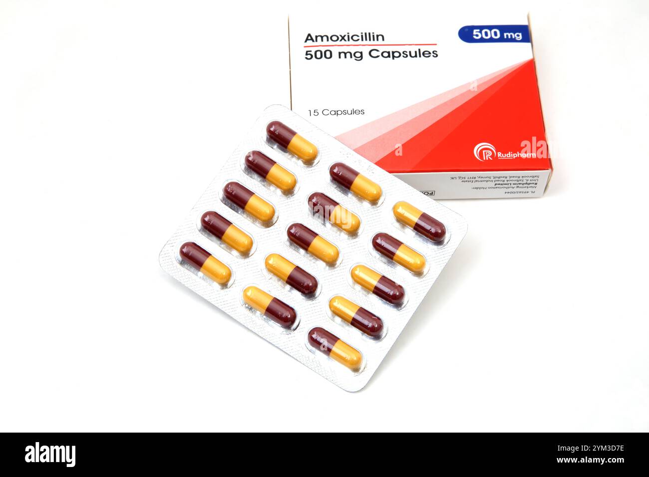 A Pack of Antibiotics 500g Amoxicillin Capsules Stock Photo - Alamy