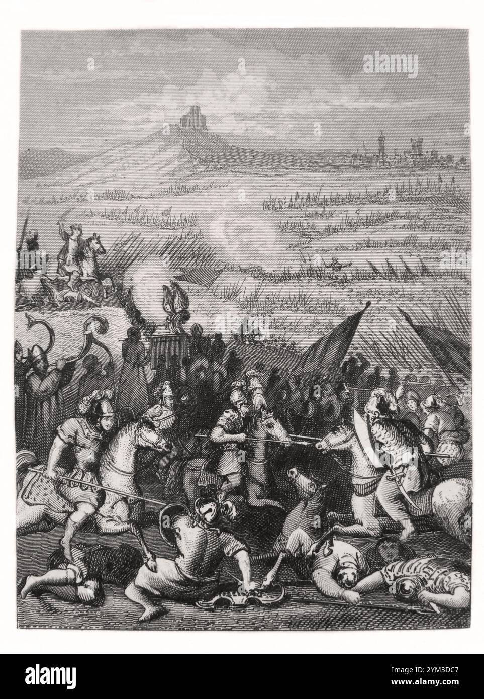 Steel Engraving of The Children of Israel Defeated by Abijah (2 ...