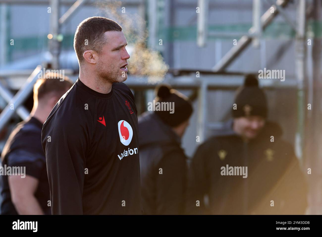 Will Rowlands of Wales looks on ahead of the Wales rugby team training ...