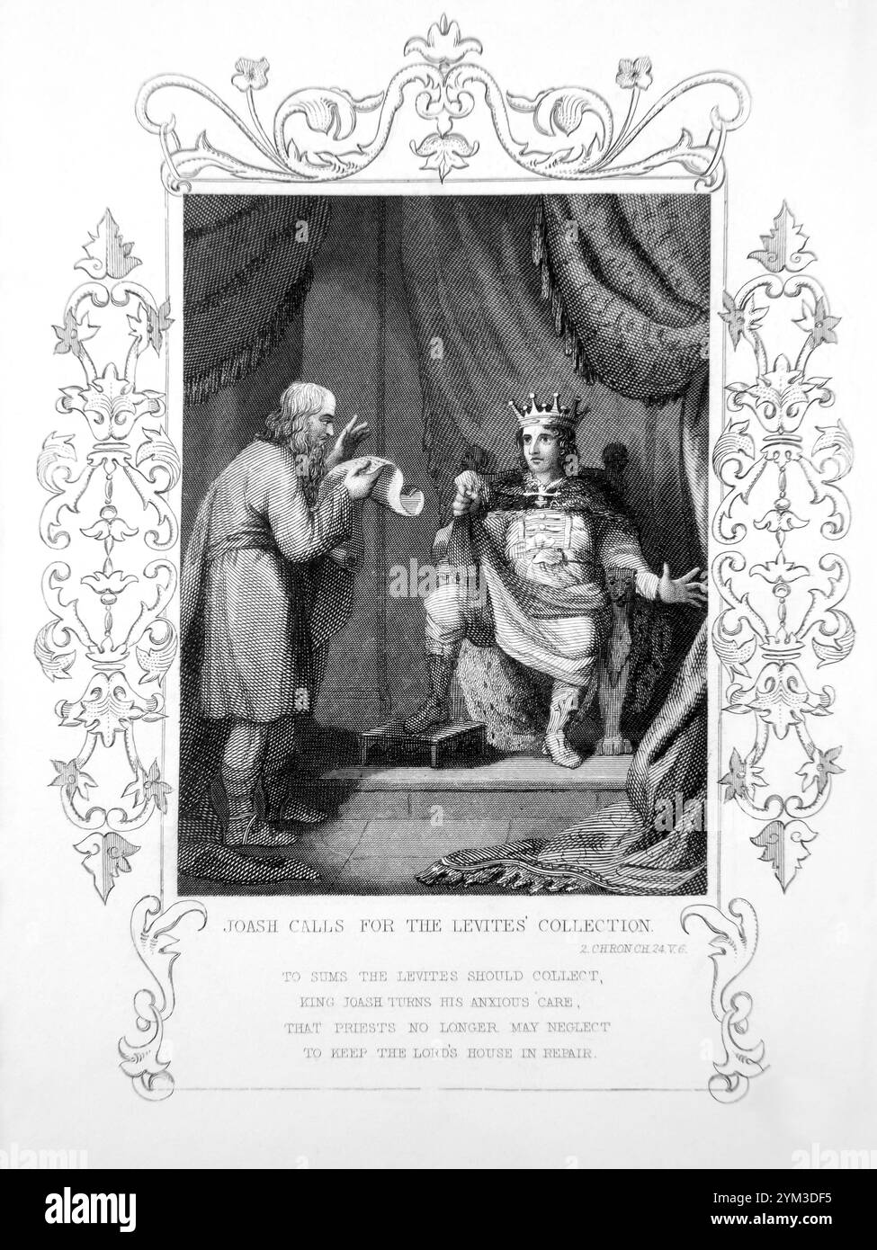 Steel Engraving of Joash Calls for the Levite's Collection (2 ...