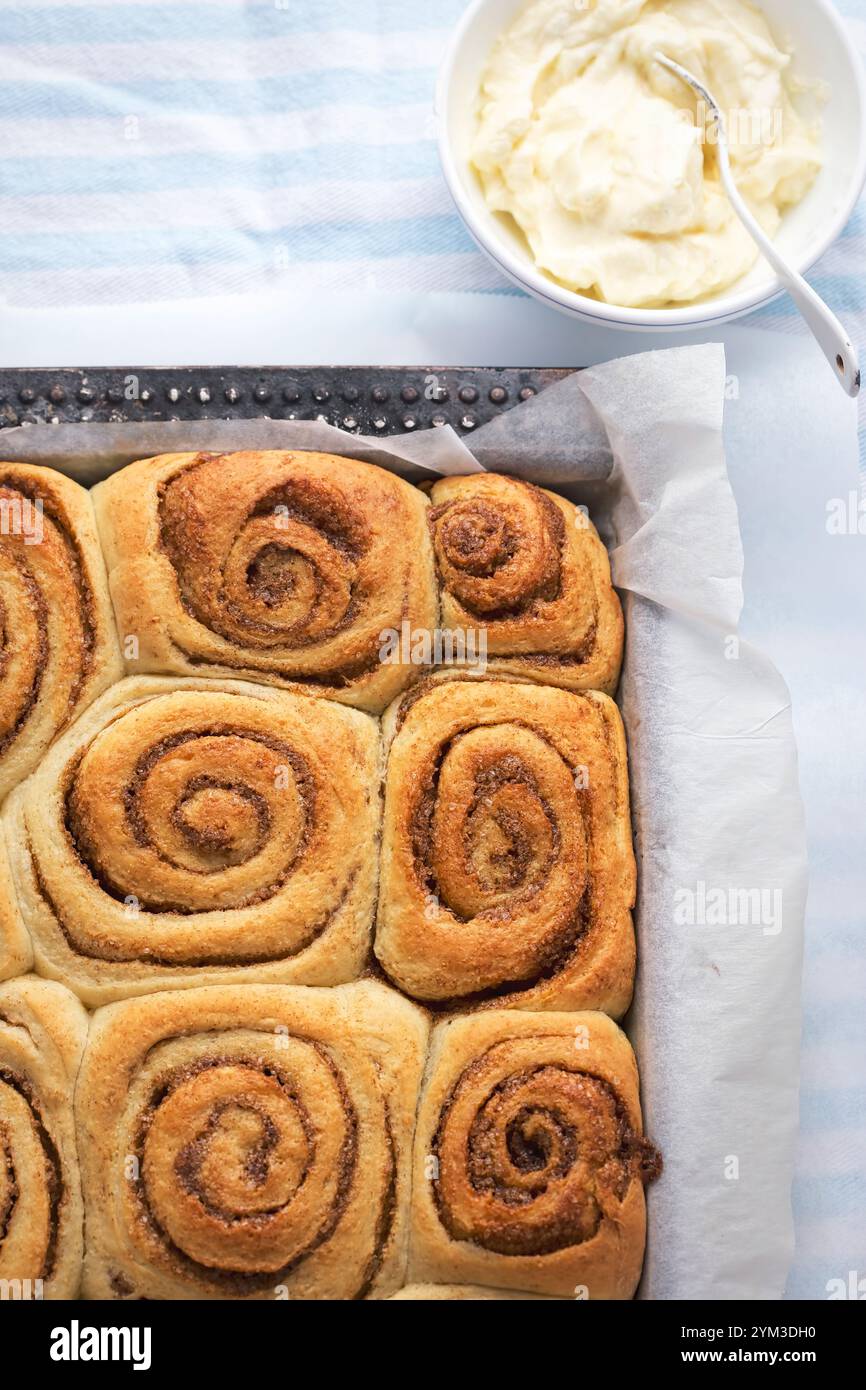 Cinnamon rolls. Traditional sweet baked goods Stock Photo - Alamy