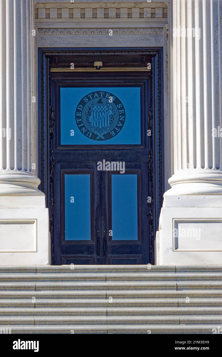 Portico-level (second floor) door to the Senate, on the East Front of ...