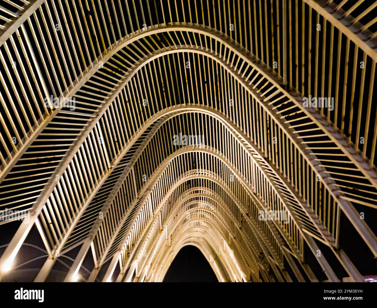 Illuminated arches at the Olympic Athletic Center of Athens Spiros ...